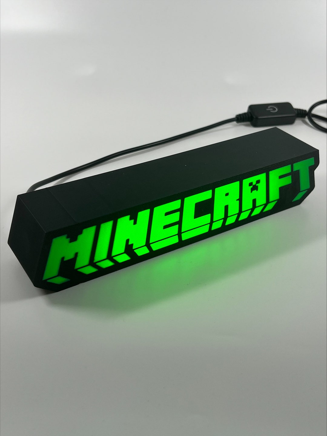 Minecraft Lightbox mit Dimmer und flexibler Stromversorgung 3D-Druck ...