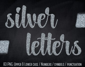 Silver letters | Etsy