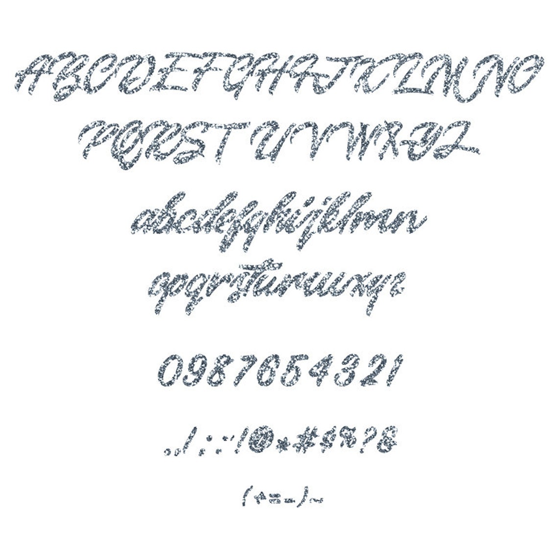 Silver Font Silver Glitter Alphabet Silver Alphabet Clipart - Etsy