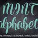 Mint Glitter Alphabet Clipart Mint Green Font Mint Letters - Etsy