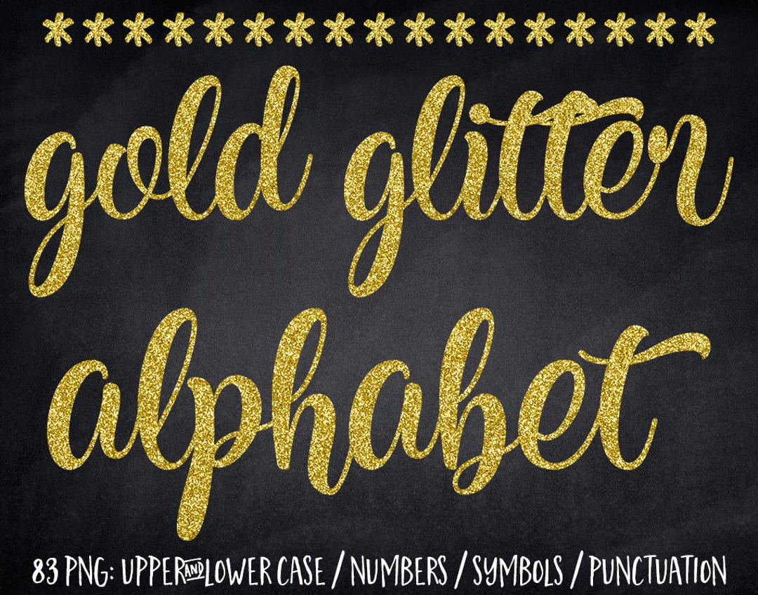 Gold Glitter Alphabet Clipart, Gold Font, Gold Letters, Gold Alphabet ...