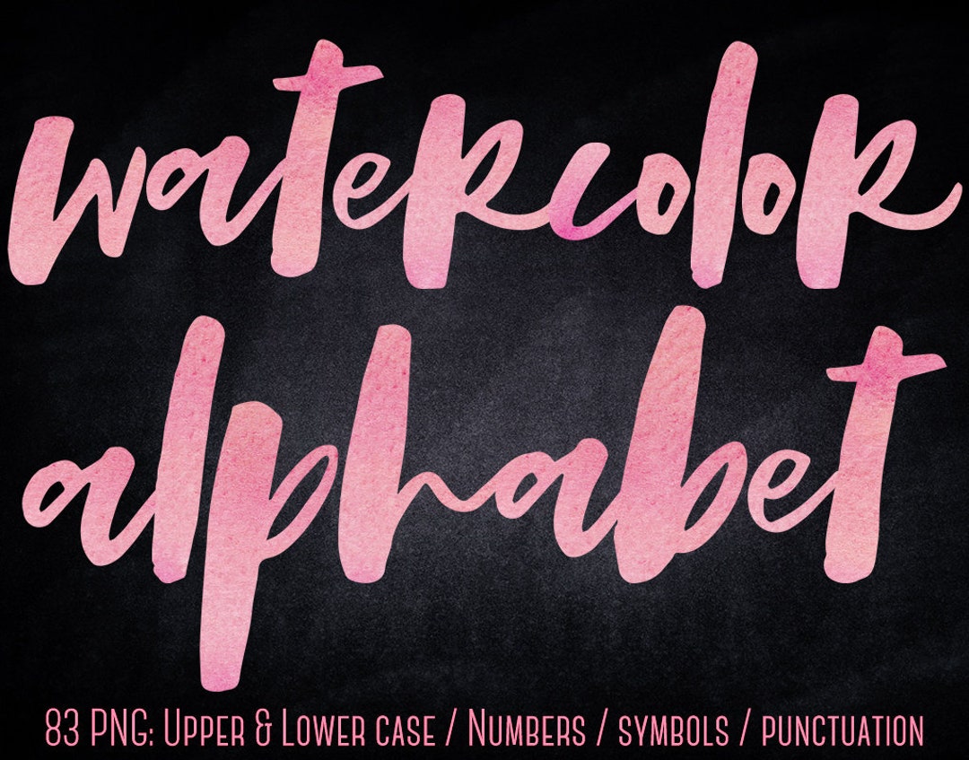 Buy 3 Pay for 2, Pink Watercolor Alphabet Clipart, Pink Alphabet Clip ...