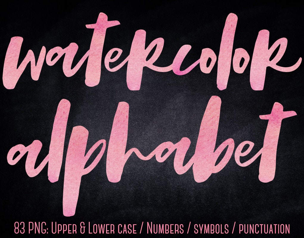 Buy 3 Pay for 2, Pink Watercolor Alphabet Clipart, Pink Alphabet Clip ...