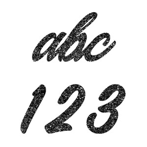 Black Alphabet Clipart, Black Letters, Black Foil Alphabet Clipart ...