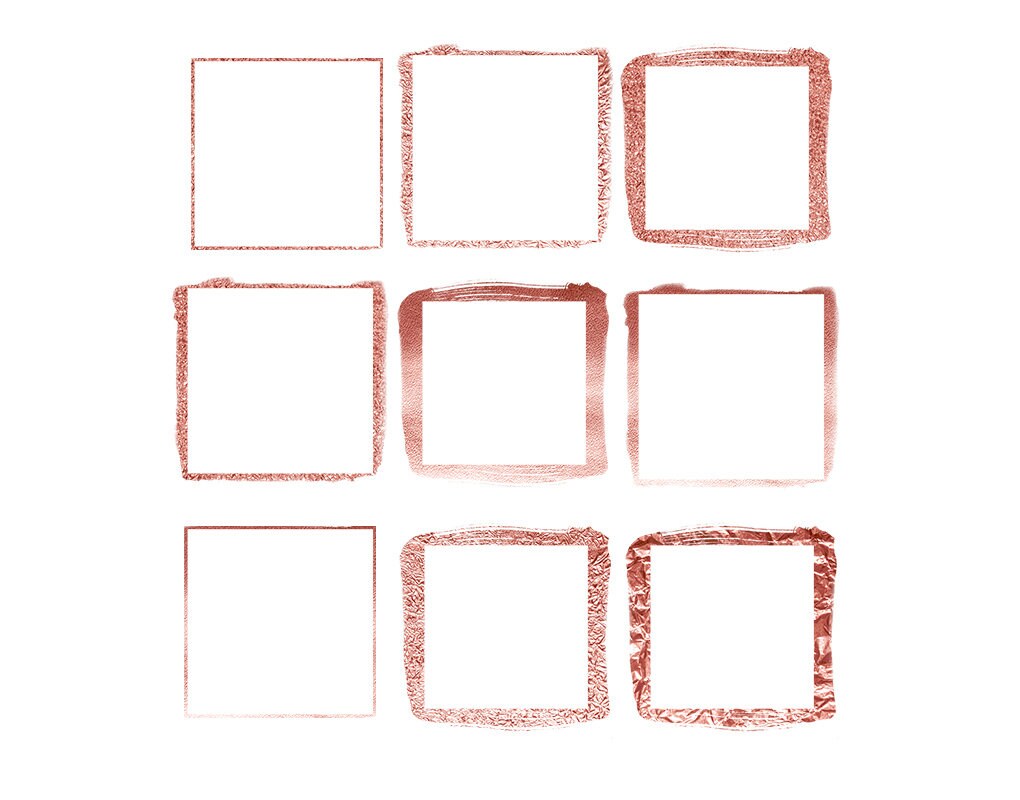 Rose Gold Design Elements Clipart, Rose Gold Clip Art, Rose Gold Foil ...