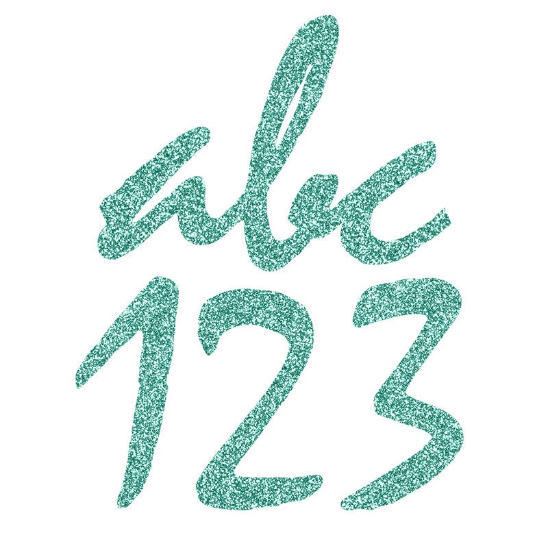 Mint Glitter Alphabet Clipart Mint Alphabet Clip Art Mint - Etsy