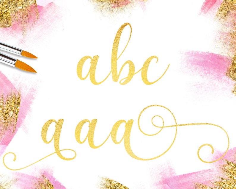 Gold Font Clipart, Gold Letters, Gold Alphabet With Swirls, Gold Foil ...