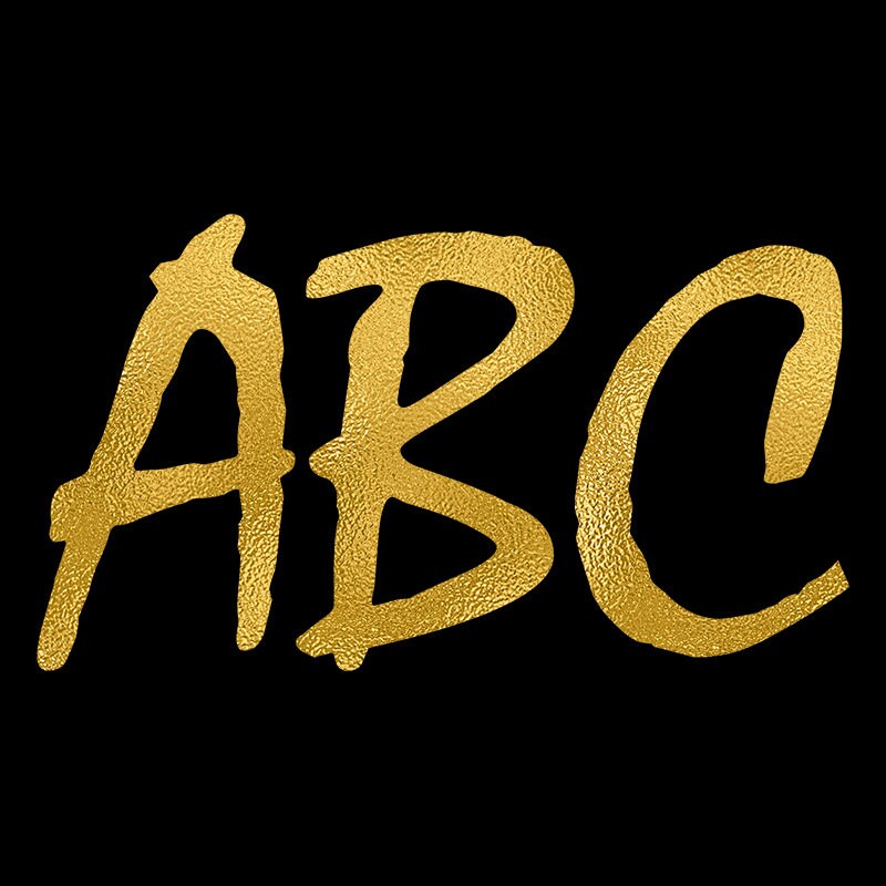 Gold Foil Alphabet Clipart, Gold Alphabet Clipart, Gold Font, Gold ...