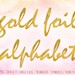 Gold Foil Alphabet Clipart, Gold Alphabet Clipart, Gold Font, Gold ...