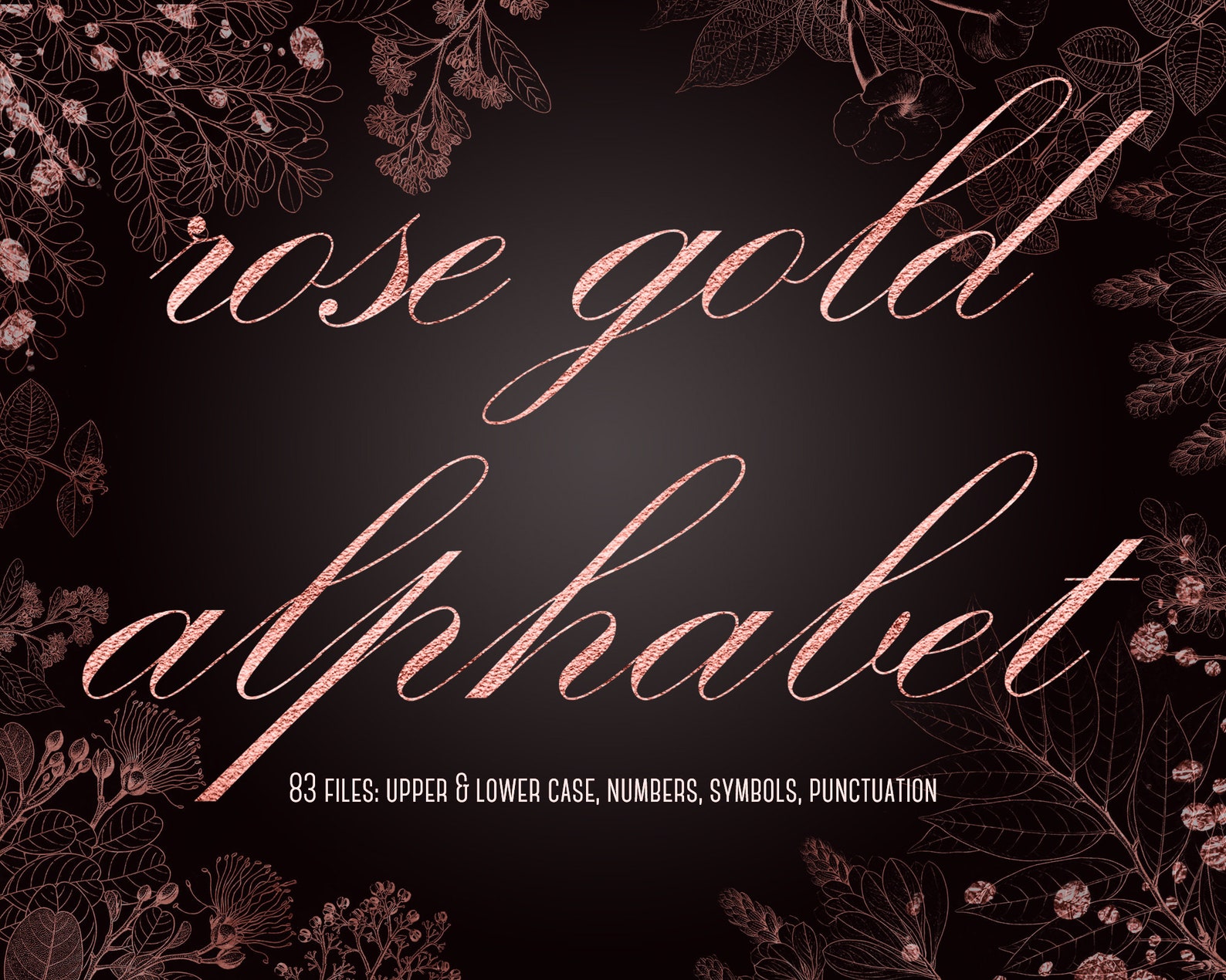 Rose Gold Alphabet Clipart, Rose Gold Letters, Rose Gold Foil Alphabet ...