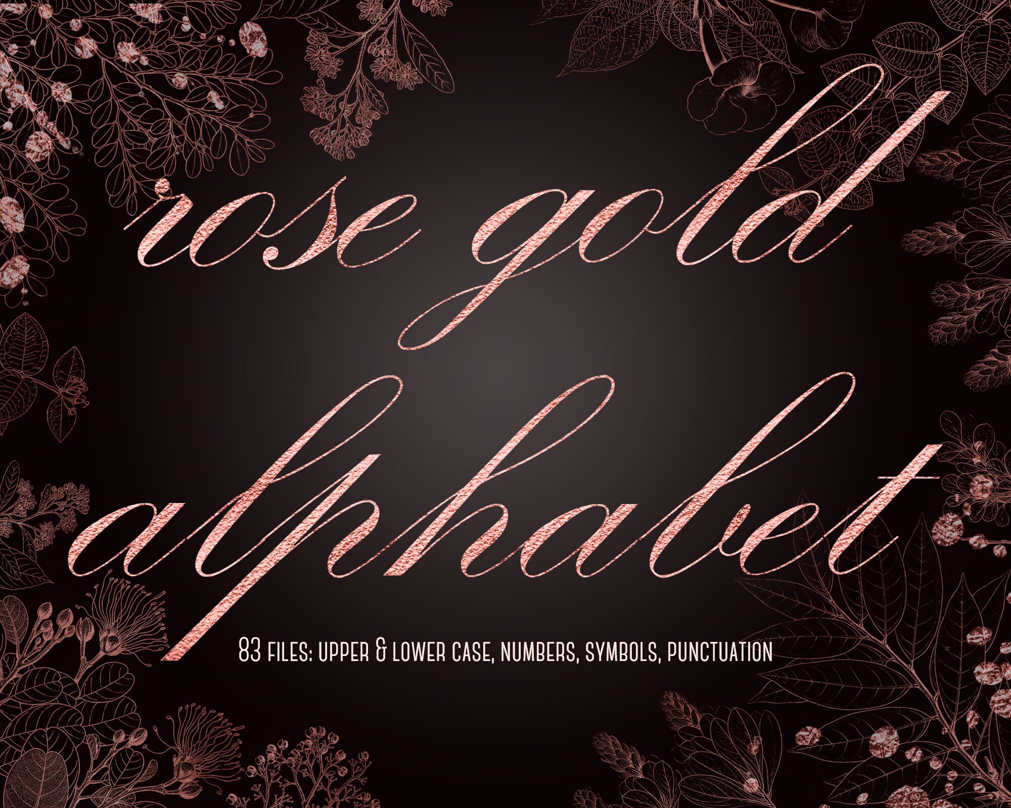 Rose Gold Alphabet Clipart, Rose Gold Letters, Rose Gold Foil Alphabet ...