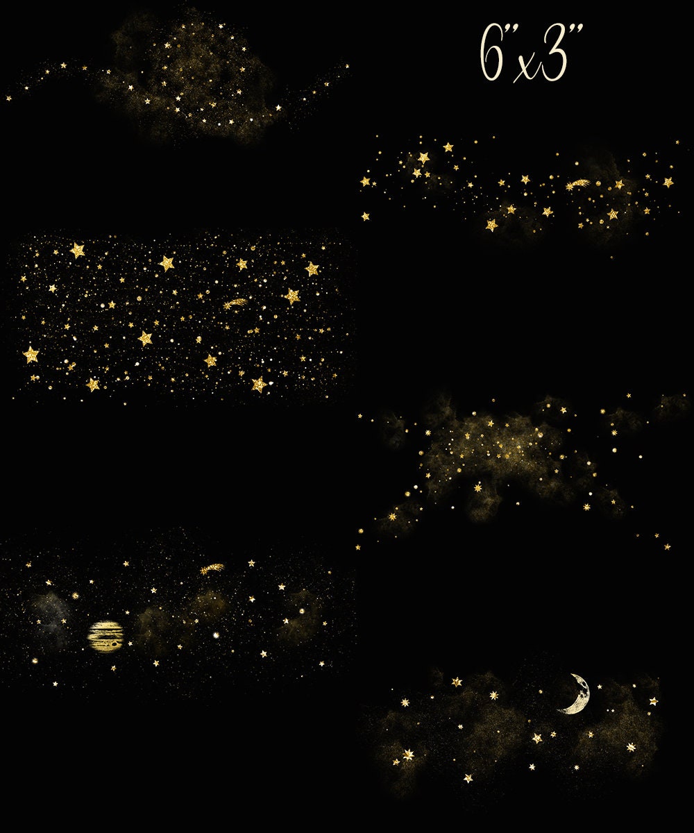 Gold Stardust, Gold Dust Clipart, Cosmic Overlays, Gold Stars, Gold ...