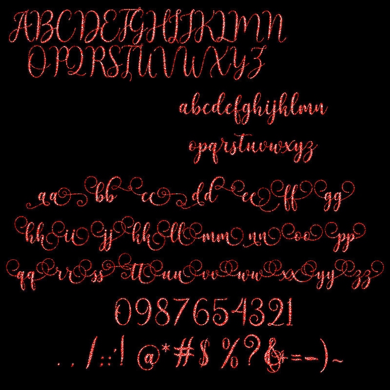 Christmas Letters Clipart, Christmas Alphabet, Red Font, Red Alphabet ...