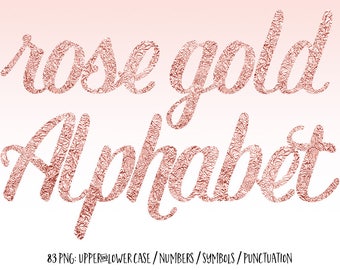 Rose gold letter | Etsy