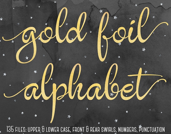 Gold Metallic Letters Clipart