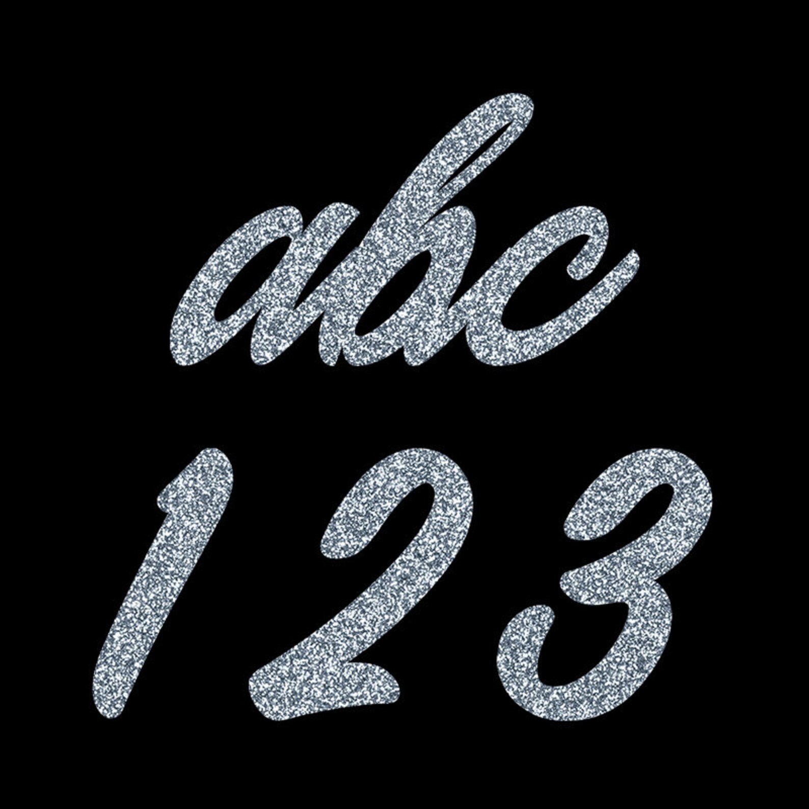 Silver Font Silver Glitter Alphabet Silver Alphabet Clipart | Etsy