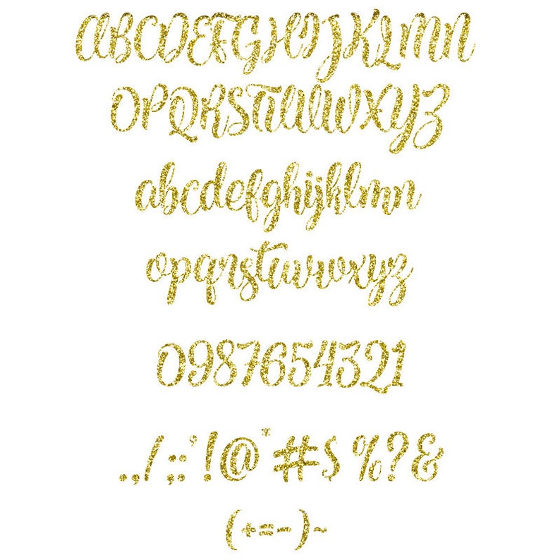 Gold Glitter Alphabet Clipart Gold Font Gold Letters Gold - Etsy