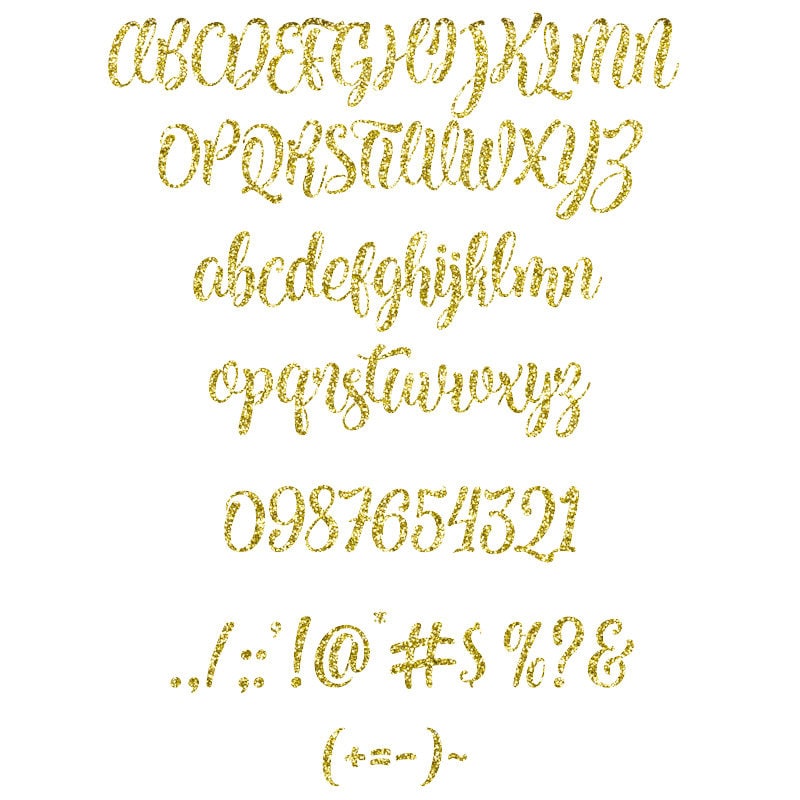 Gold Glitter Alphabet Clipart, Gold Font, Gold Letters, Gold Alphabet ...