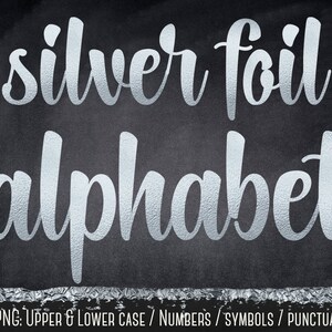 Silver Alphabet Clipart, Silver Foil Alphabet Clip Art, Silver Font ...
