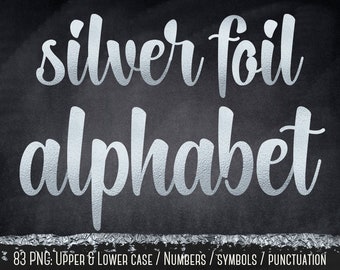 Silver Letters Clipart - Etsy