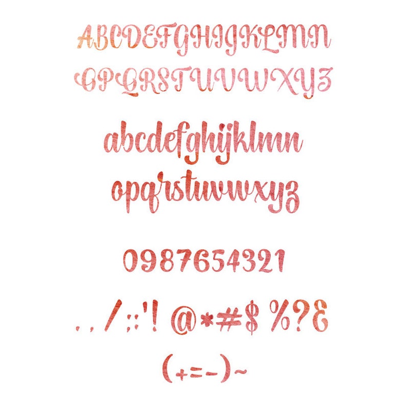 Pink Watercolor Alphabet Clipart, Watercolor Font, Pink Alphabet Clip ...