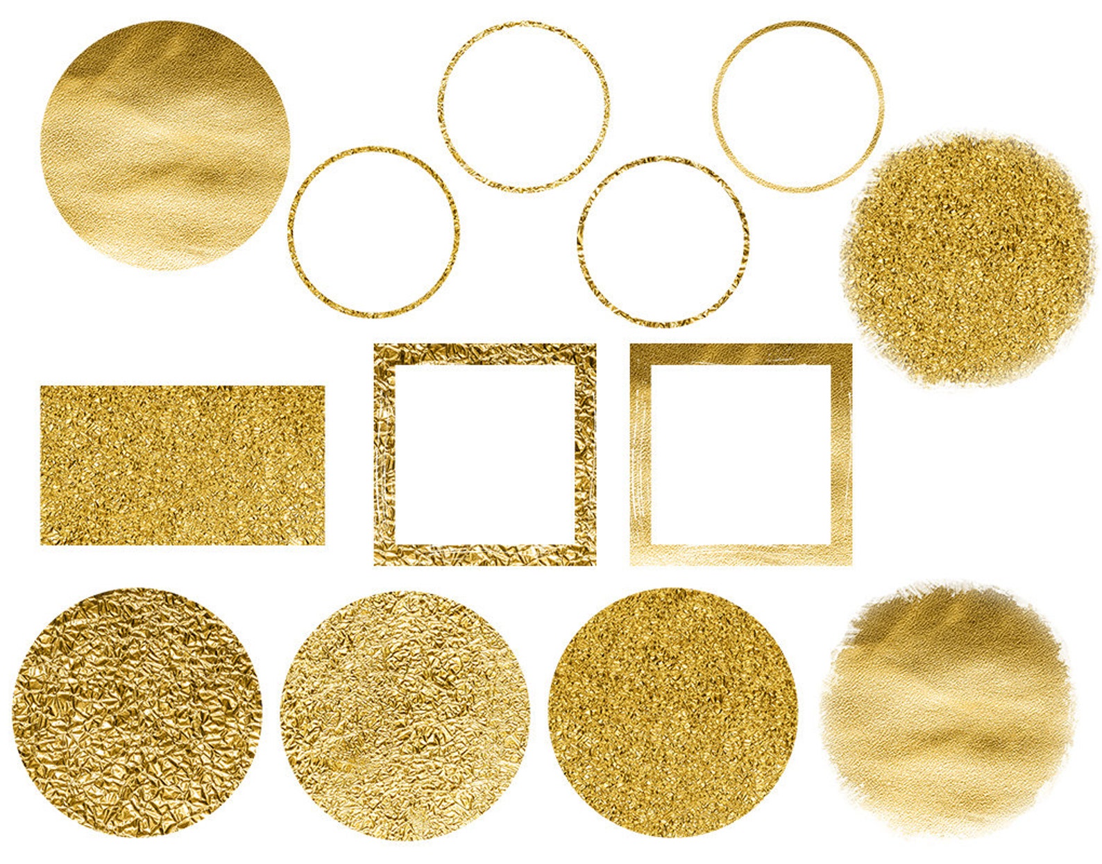 Gold Foil Design Elements Clipart, Gold Elements Clip Art, Foil Gold ...