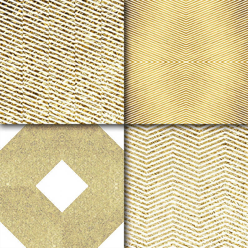 Gold Stripes Digital Paper Clipart, Gold Foil Digital Paper, Gold ...