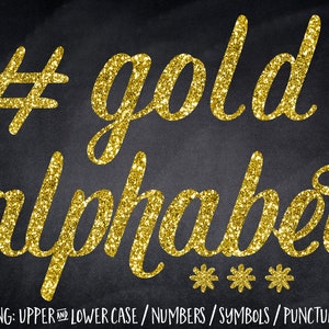 Gold Font, Gold Glitter Alphabet Clipart, Gold Letters, Gold Alphabet ...