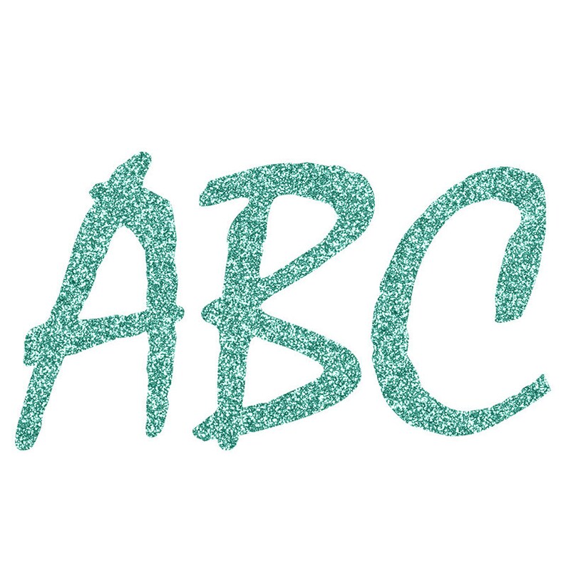 Mint Glitter Alphabet Clipart Mint Alphabet Clip Art Mint | Etsy