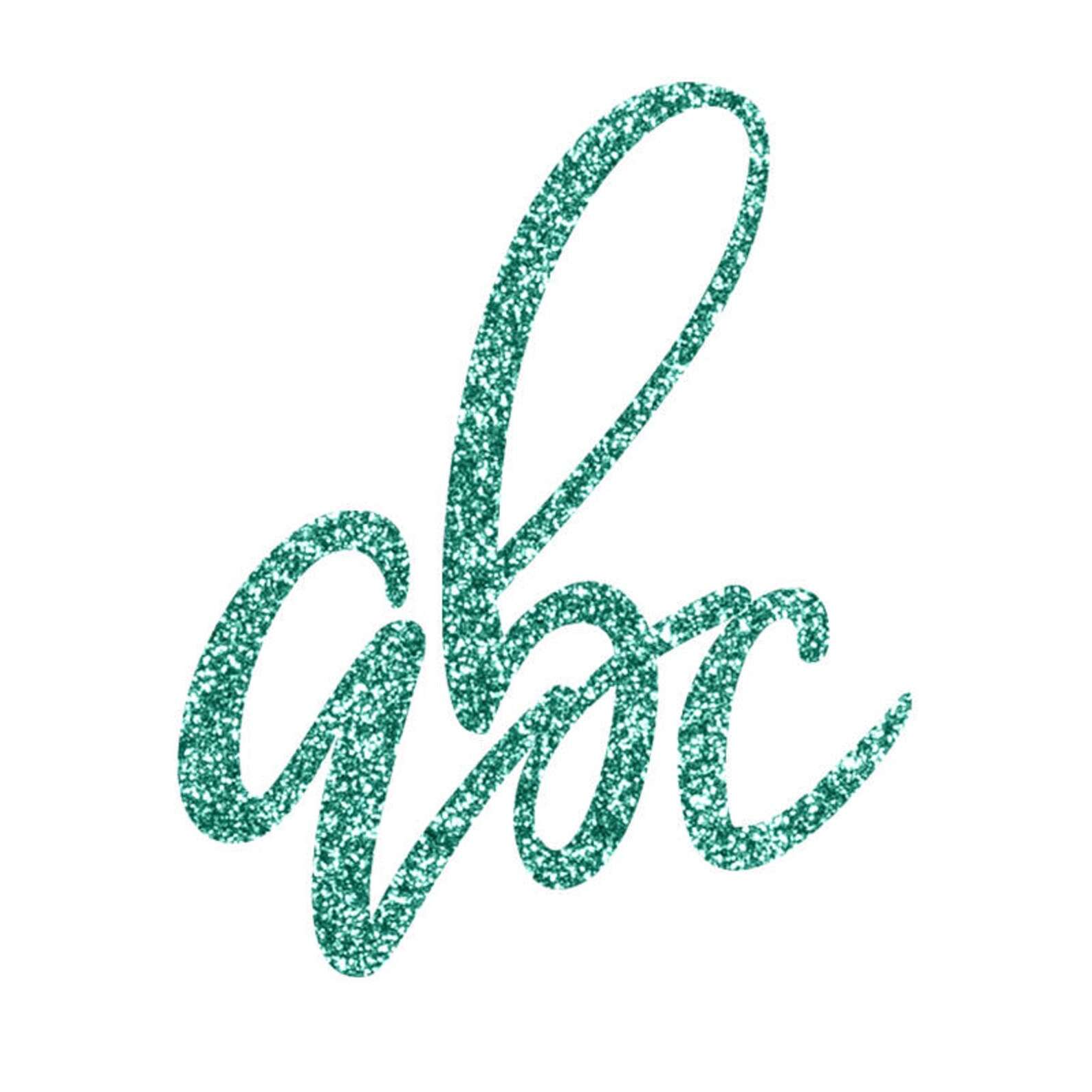 Mint Green Letters Mint Glitter Alphabet Mint Alphabet - Etsy