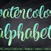 Green Watercolor Alphabet Clipart Green Alphabet Clip Art - Etsy