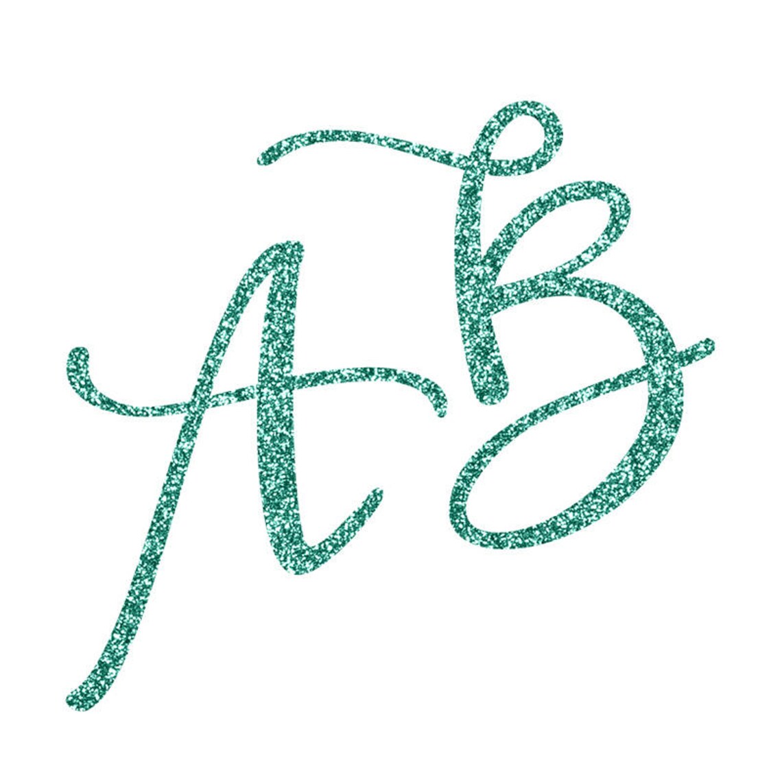 Mint Green Letters Mint Glitter Alphabet Mint Alphabet | Etsy