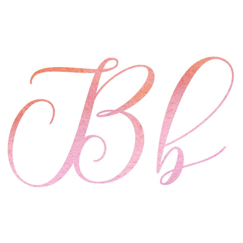 Blush Watercolor Alphabet Clipart, Pink Alphabet Clip Art, Watercolor ...