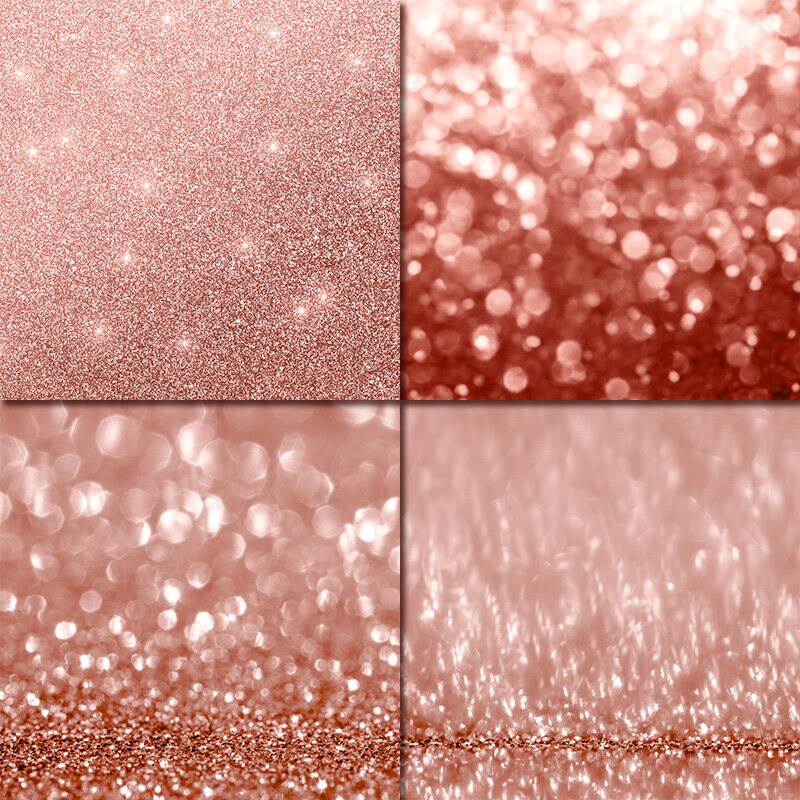 Rose Gold Glitter Digital Paper Glitter Textures Rose Gold - Etsy