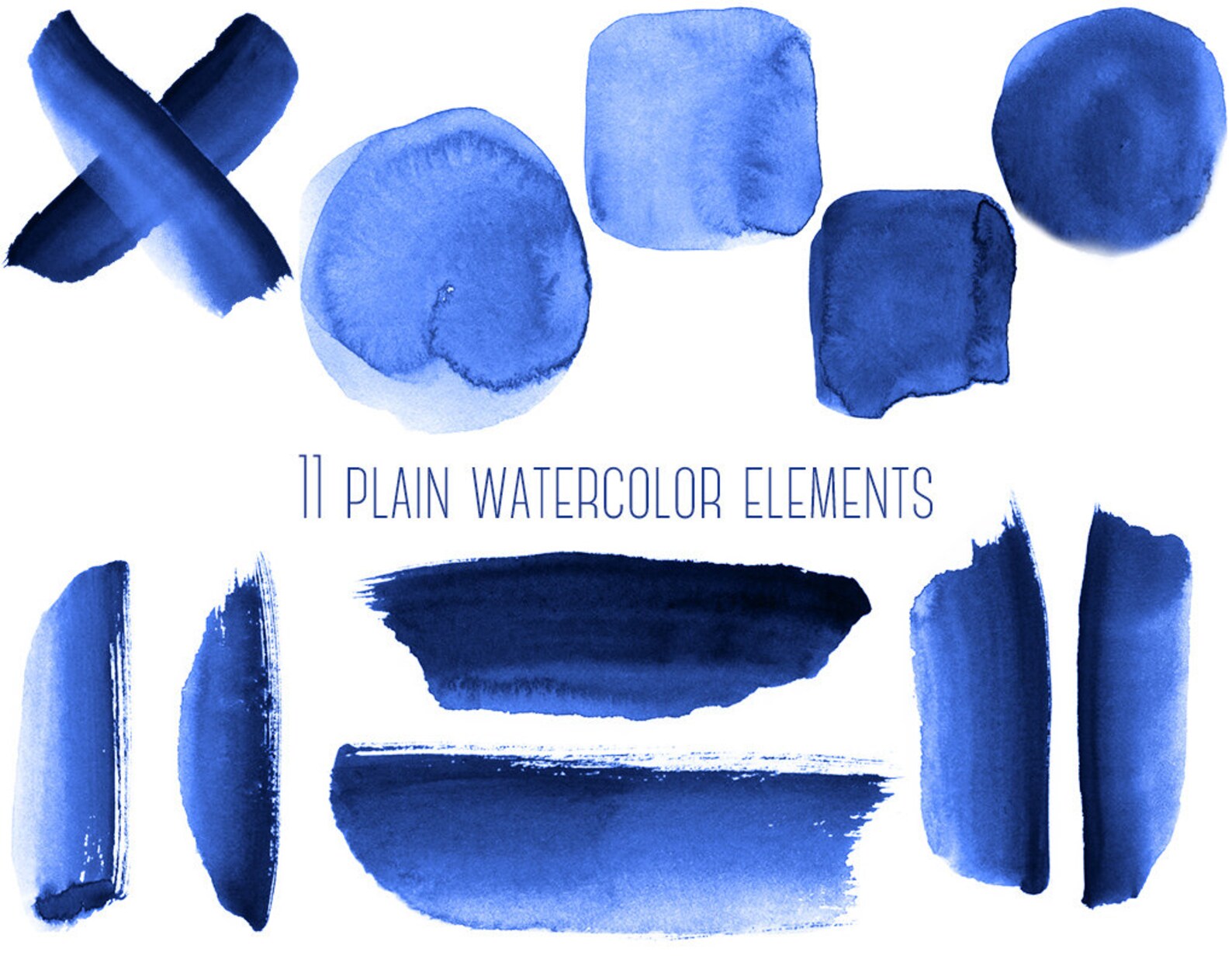 Navy Blue Brush Strokes Clipart, Gold Watercolor Brush Strokes Clip Art ...