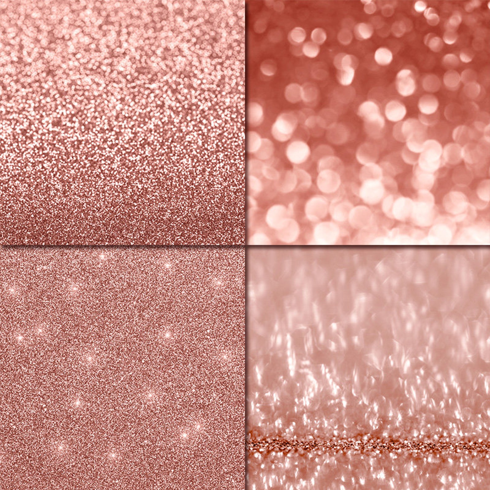 Rose Gold Glitter Digital Paper Glitter Textures Rose Gold - Etsy