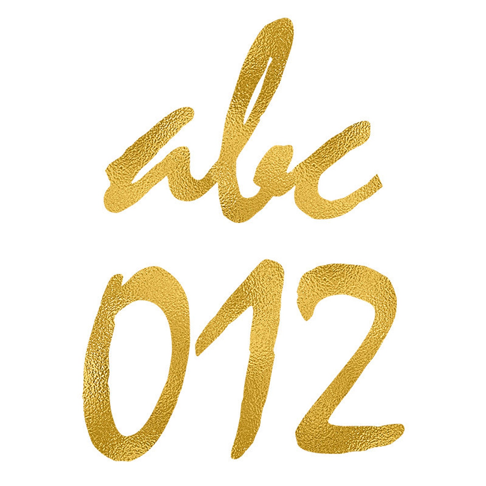 Gold Foil Alphabet Clipart, Gold Alphabet Clipart, Gold Font, Gold ...
