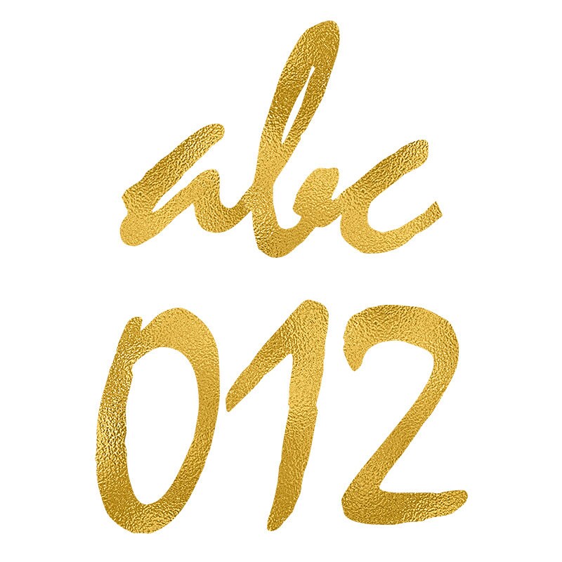 Gold Foil Alphabet Clipart, Gold Alphabet Clipart, Gold Font, Gold ...