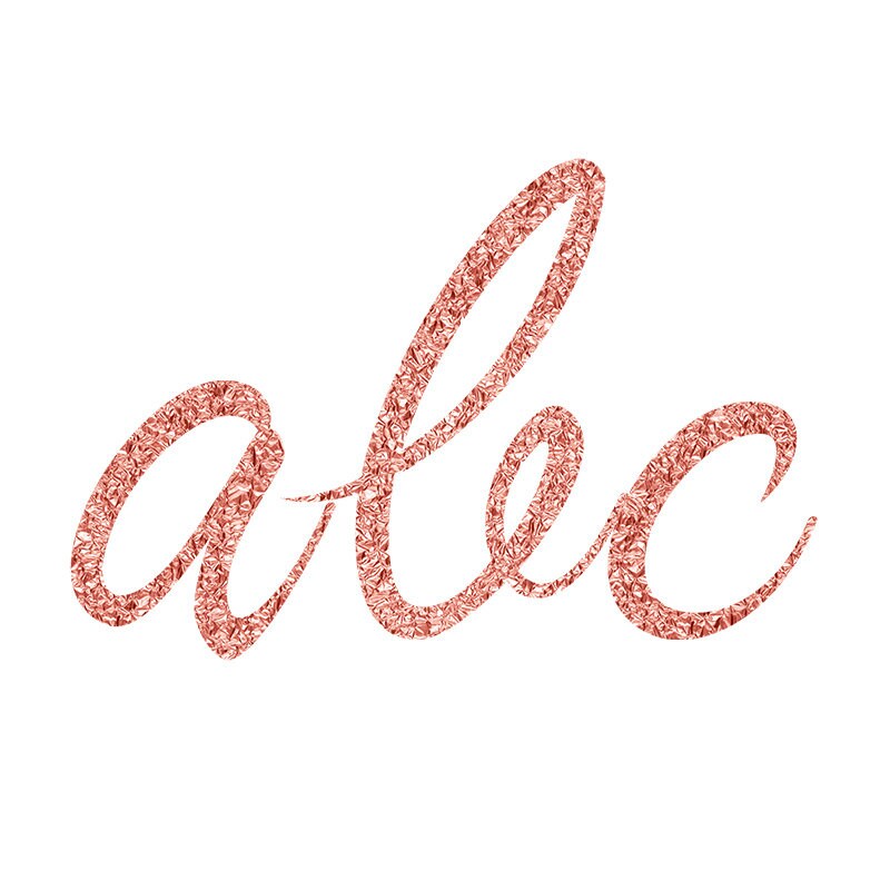 Rose Gold Font, Rose Gold Letters Clipart, Rose Gold Foil Alphabet ...