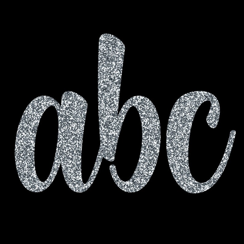 Silver Glitter Alphabet Clipart, Silver Font Clipart, Silver Alphabet ...