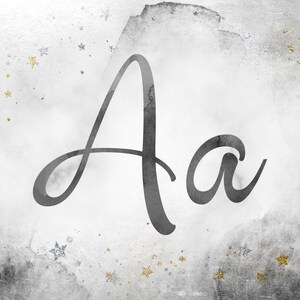 Black Watercolor Letters Clipart, Watercolor Font, Black Alphabet With ...