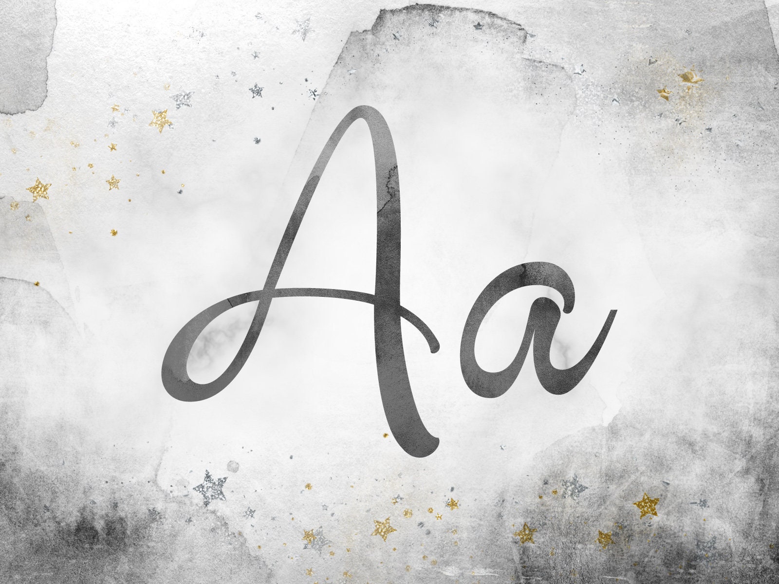 Black Watercolor Letters Clipart Watercolor Font Black - Etsy