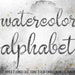 Black Watercolor Letters Clipart Watercolor Font Black | Etsy