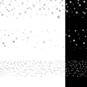 Silver Confetti Borders Clipart, Silver Stars, Silver Hearts, Silver ...