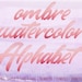 Pink Watercolor Alphabet Clipart, Ombre Alphabet Clip Art, Watercolor ...