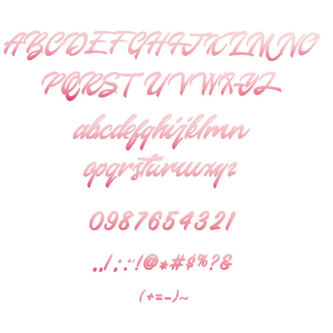 Pink Watercolor Alphabet Clipart, Ombre Alphabet Clip Art, Watercolor ...