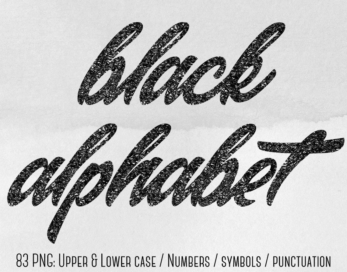 Imágenes prediseñadas del alfabeto negro, letras negras, imágenes ...