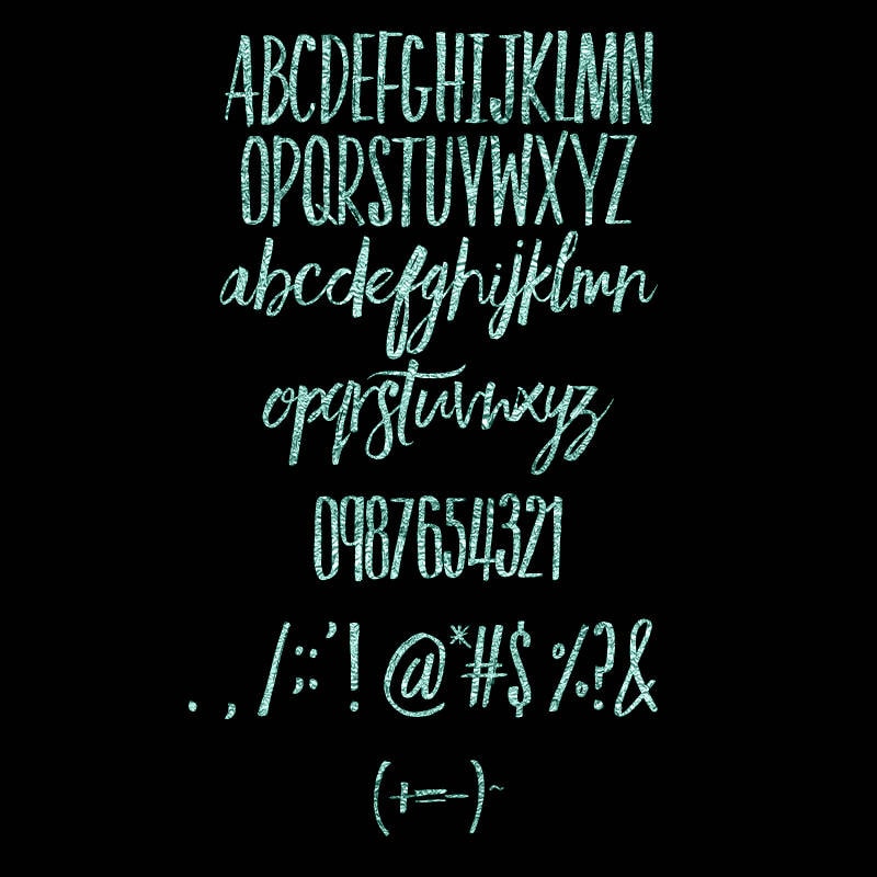 Mint Foil Alphabet Clipart Mint Green Clipart Mint Alphabet - Etsy