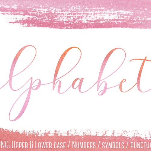Pink Watercolor Alphabet Clipart Watercolor Letters Pink - Etsy