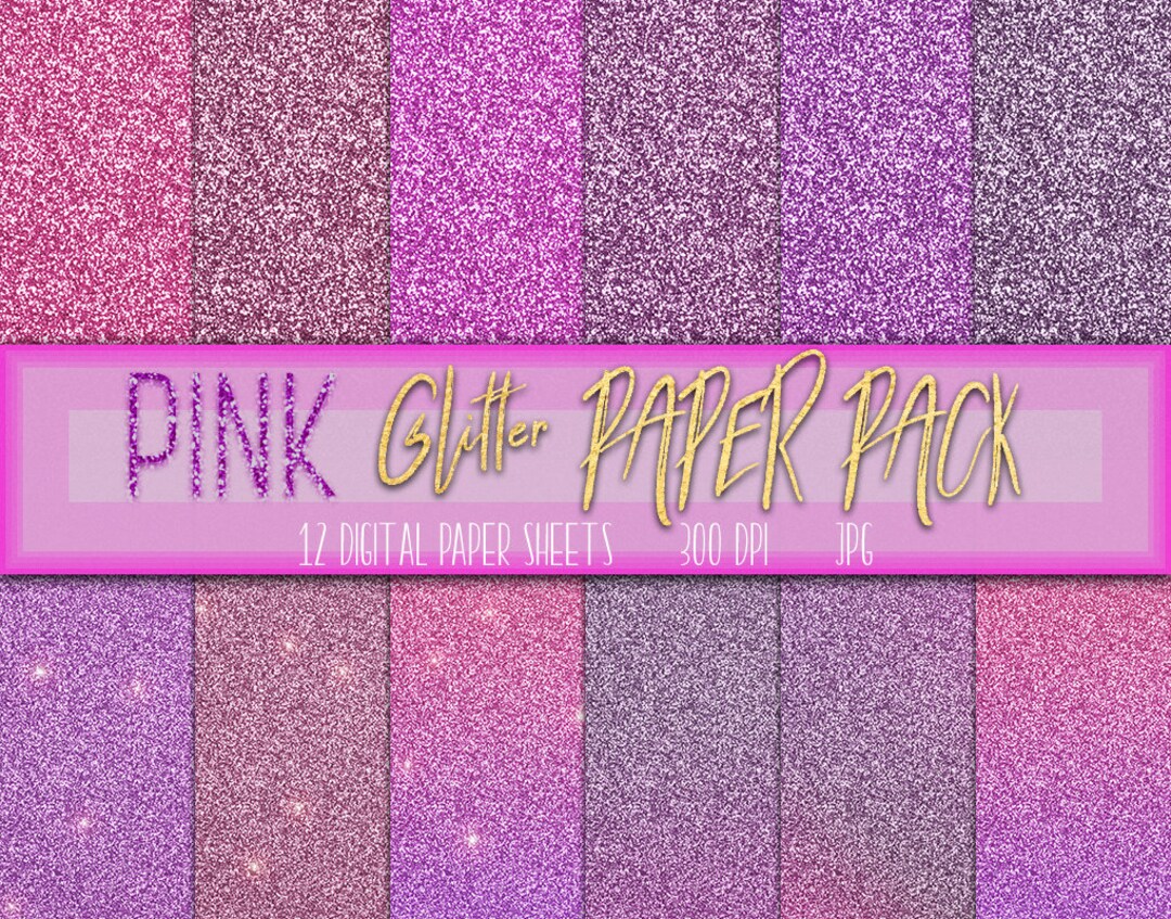 Pink Glitter Digital Paper, Glitter Pink Wallpaper, Glitter Background ...